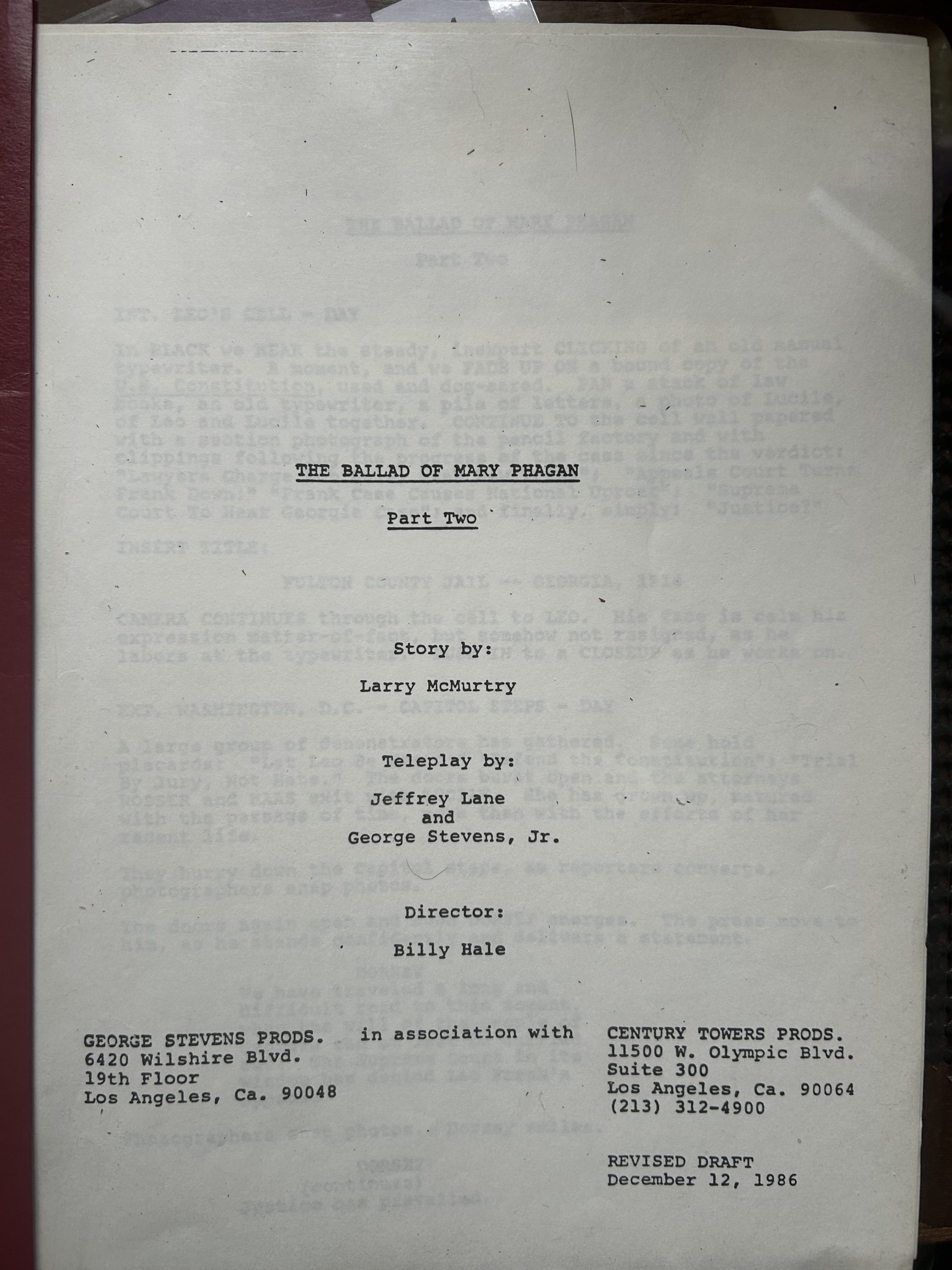 Chapter 13: 1987-1988 Mary Phagan NBC “Docudrama” Final – Leo Frank ...